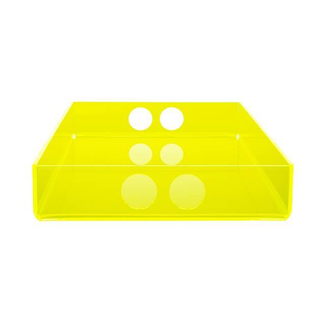 Small yellow acrylic serving tray from Neon Living