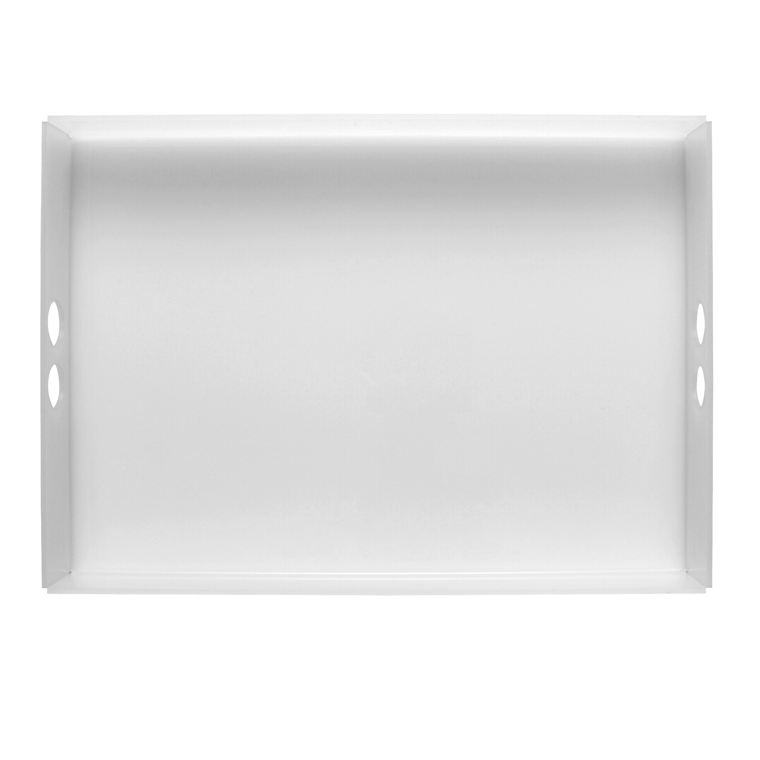Large white acrylic serving tray from Neon Living