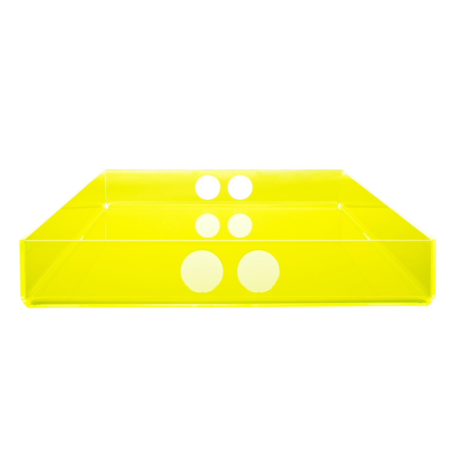 Large yellow acrylic serving tray from Neon Living