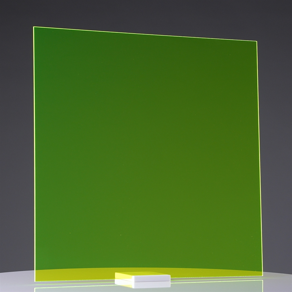 Luminescent Green Acrylic Plastic Sheet | Cut to Size