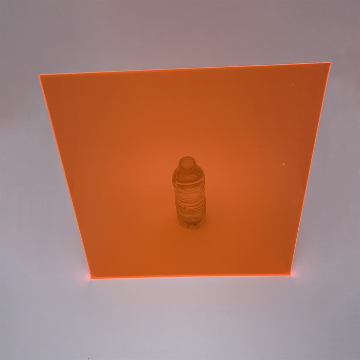 Luminescent Orange Acrylic Plastic Sheet | Cut to Size